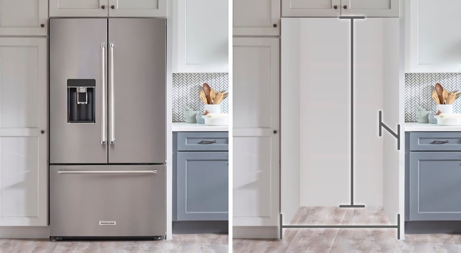Standard Refrigerator Sizes & Dimensions Guide | KitchenAid