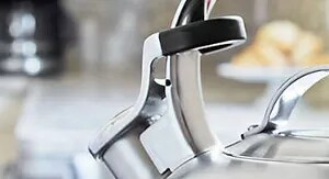 White 2.0-Quart Stove Top Kettle with Full Stainless Steel Handle ...