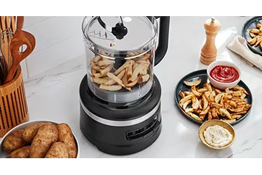 13-Cup Food Processor with French Fry Disc and Dicing Kit Black Matte ...