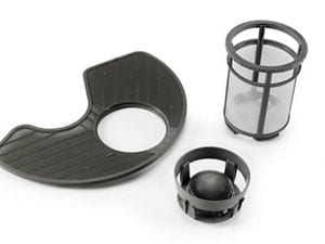 empty dishwasher filter