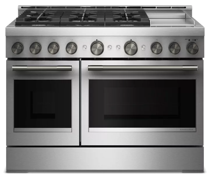 KitchenAid® 48-Inch 6 Burner Commercial-Style Gas Range with Griddle ...