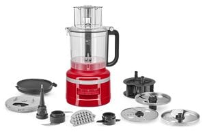 13-Cup Food Processor with French Fry Disc and Dicing Kit Passion Red ...