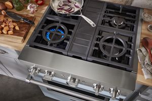KitchenAid® 30'' Smart Commercial-Style Dual Fuel Range with 4 Burners ...