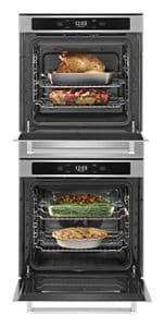 24" Smart Double Wall Oven with True Convection Fingerprint Resistant ...