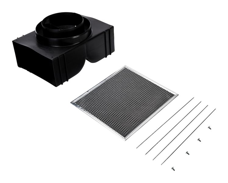 Range Island Hood Recirculation Kit - Silver (Includes Two Charcoal ...